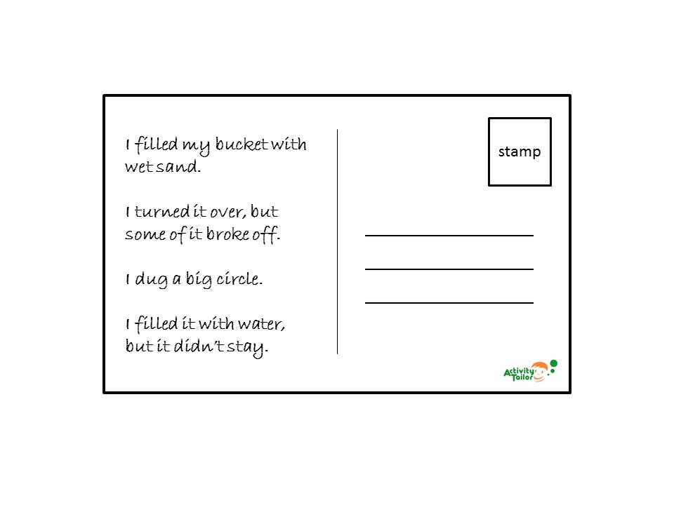 Postcards Activity Tailor Postcards Activity Tailor