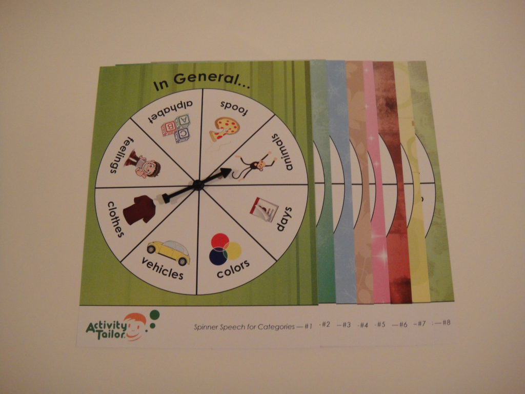 Spinner Speech for Categories - Activity Tailor