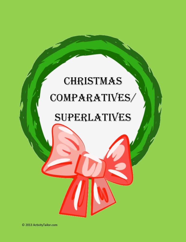 Christmas Comparatives and Superlatives FREEBIE! - Activity Tailor