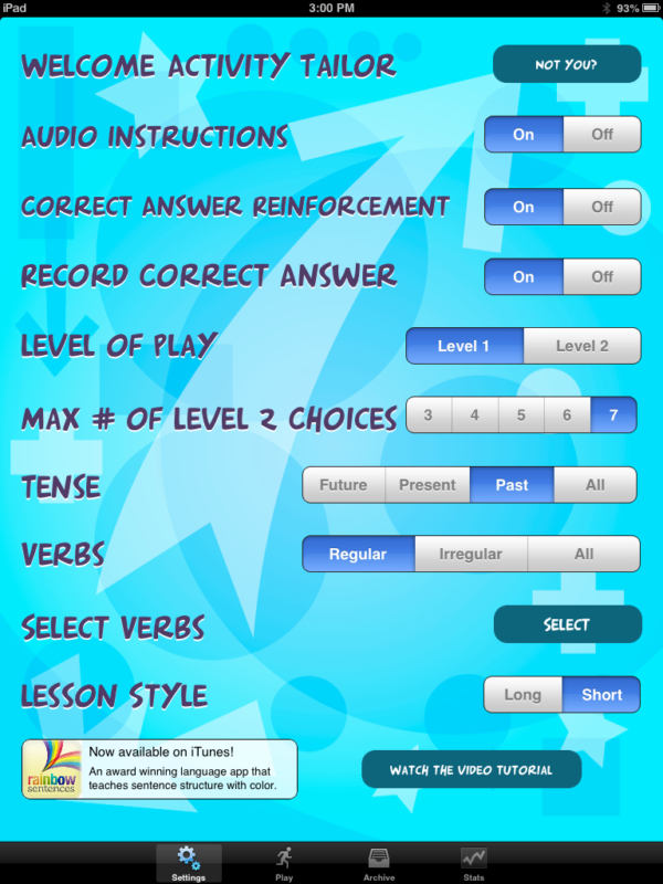 App Review: Tense Builder (plus a giveaway!) - Activity Tailor