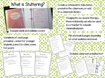 What is Stuttering? Educational notebooks for therapy and classroom ...