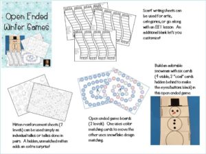 Open Ended Winter Games - Activity Tailor