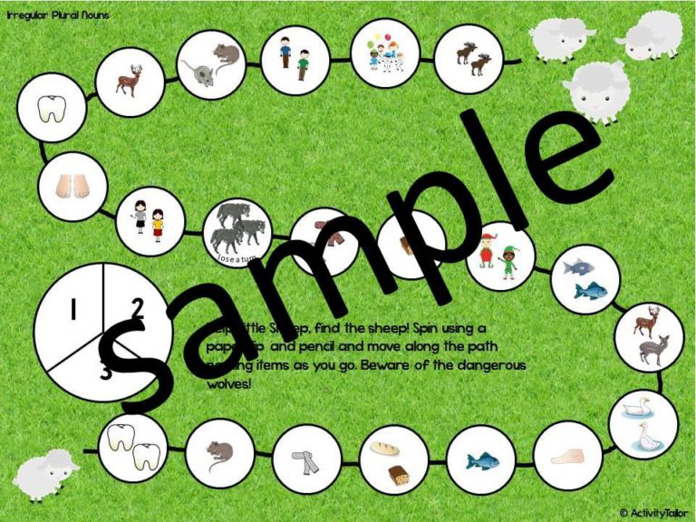 Targeting Irregular Plural Nouns in Speech - Activity Tailor