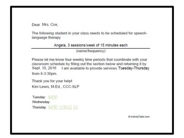 Keeping Your Schedule FULL - Activity Tailor