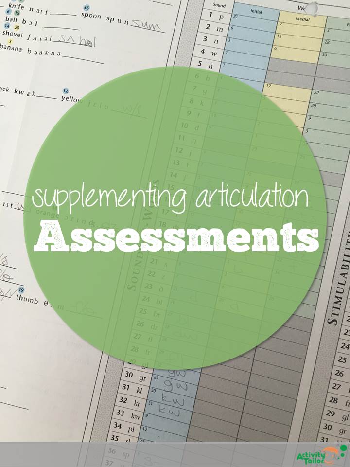 Supplementing Artic Assessments - Activity Tailor