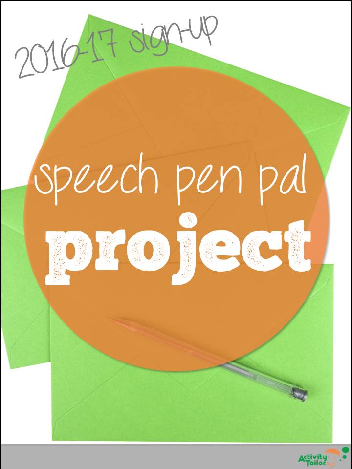 Pen Pal Project Sign-up! - Activity Tailor