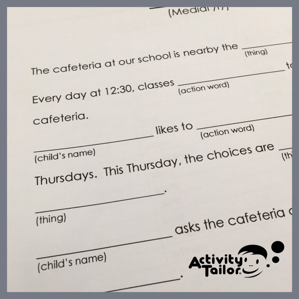 Personalizing Speech Therapy by Incorporating Names - Activity Tailor