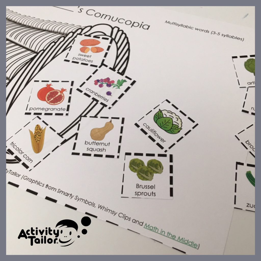 Thanksgiving Activities in Speech - Activity Tailor