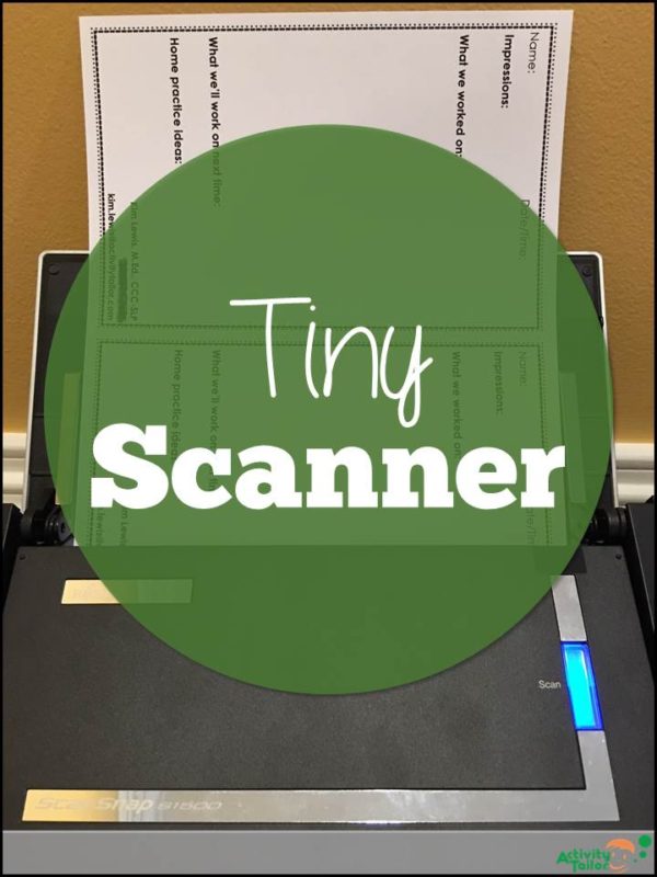Tiny Scanner for Parent Communication in Speech Therapy - Activity Tailor