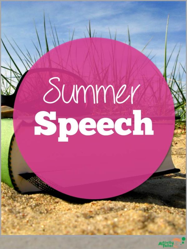 Summer Speech Schedules that Keep You Sane - Activity Tailor