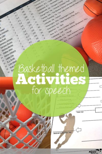 Basketball Themed Speech for March Madness - Activity Tailor