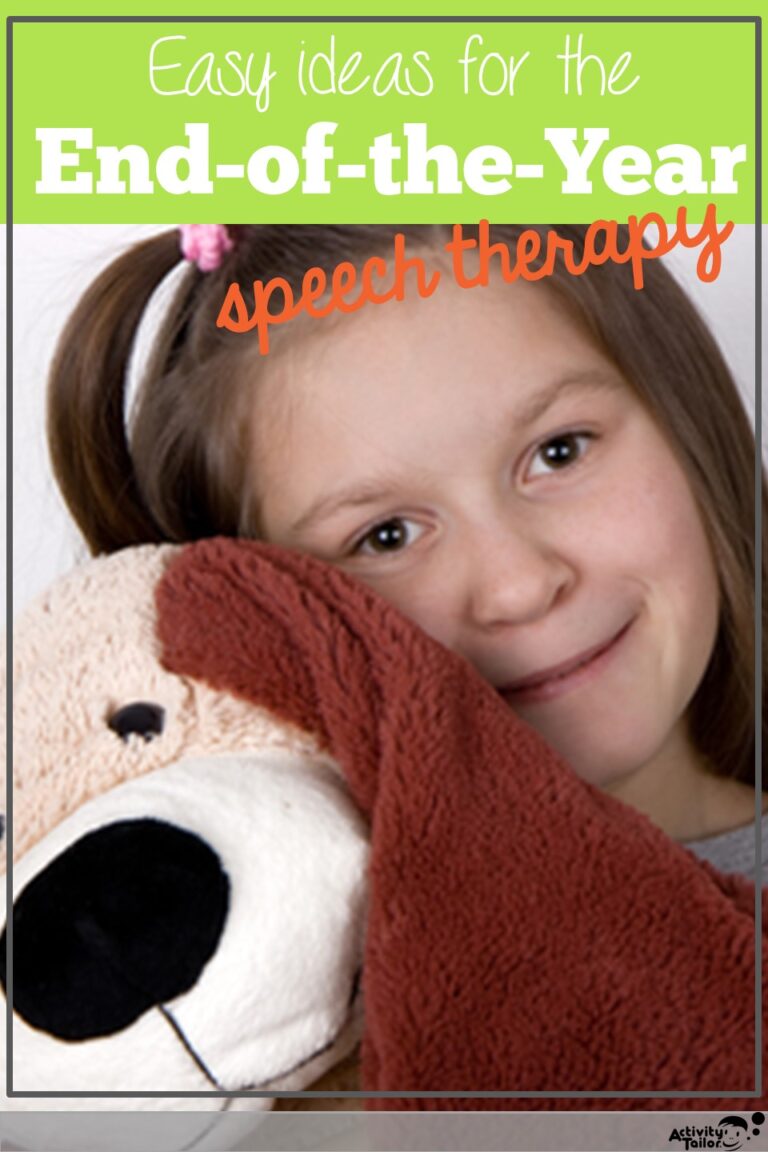 End of year activities for speech therapy - Activity Tailor