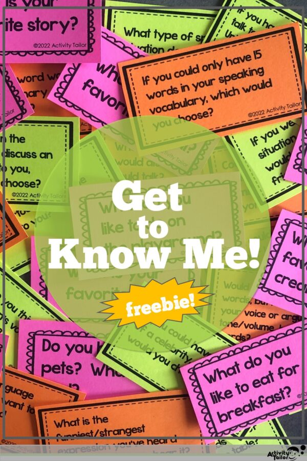 Conversation Starters in Language Therapy - Activity Tailor