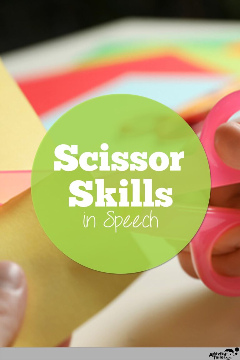 Scissor Activities in Speech - Activity Tailor
