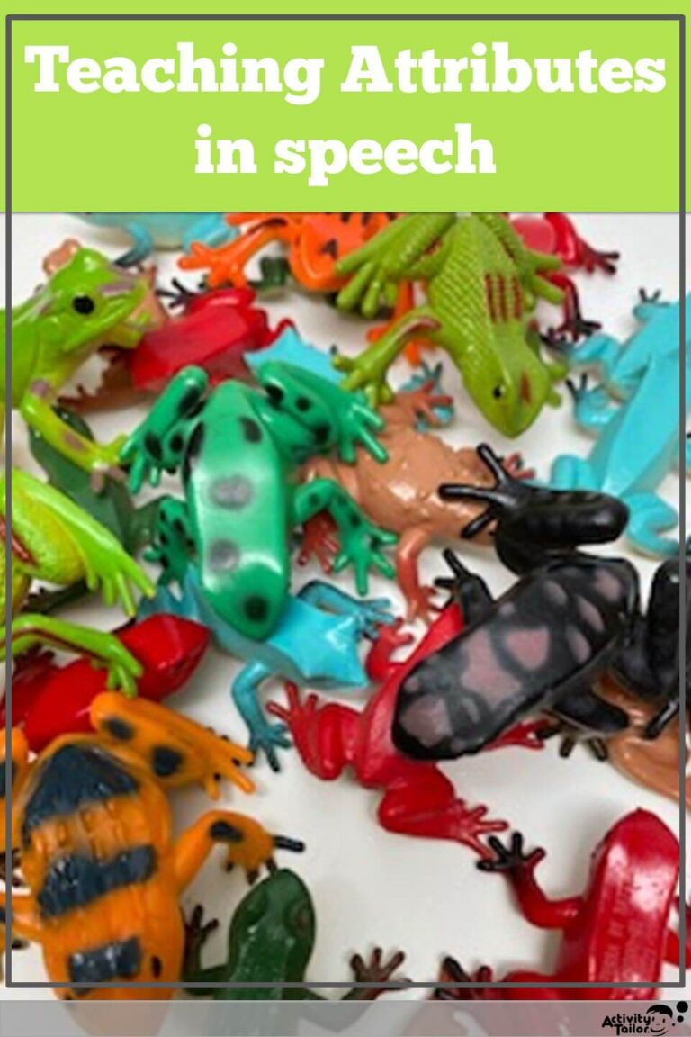 Teaching Attributes in Speech Therapy - Activity Tailor